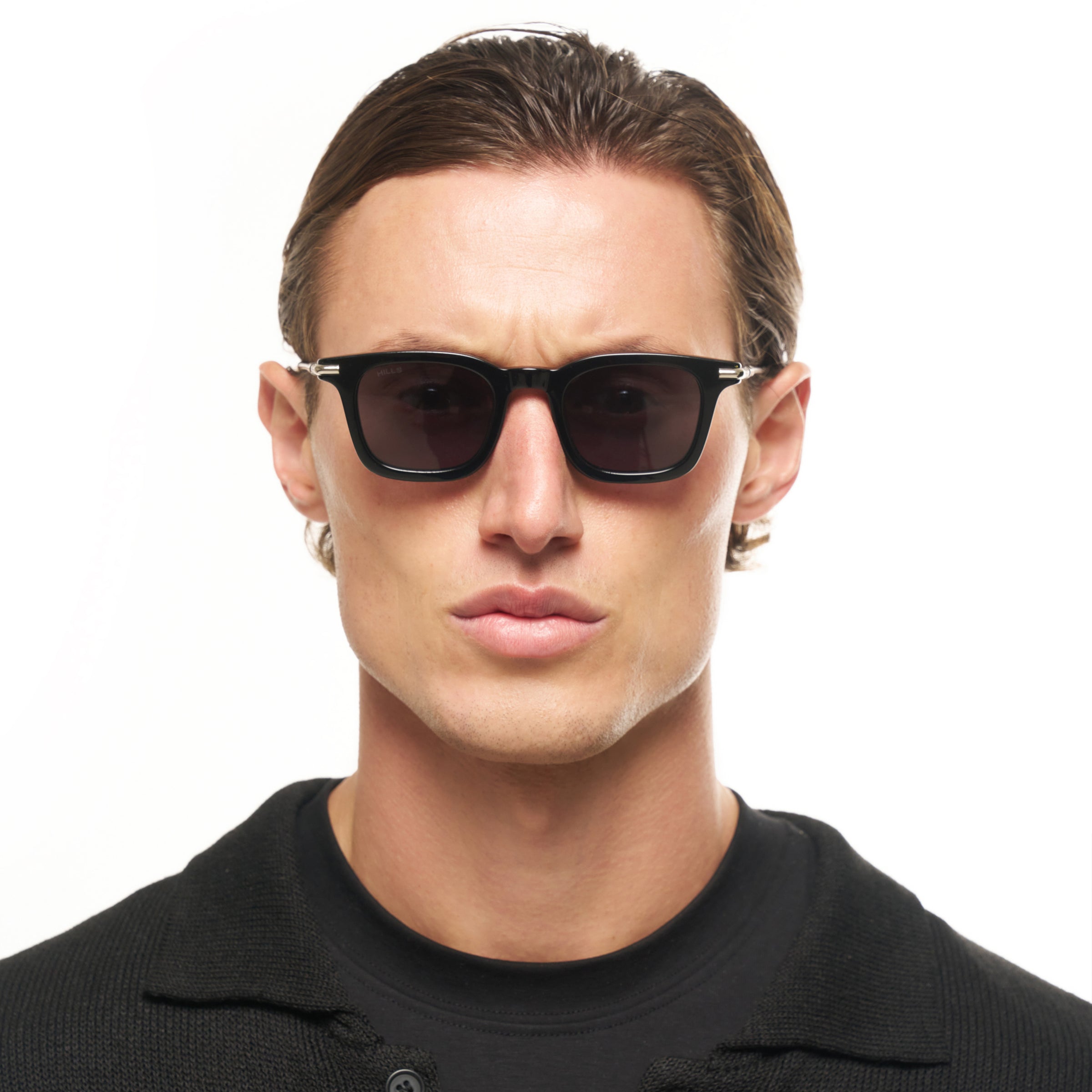 H3 Hampton Sunglasses in Black/Black | HILLS Eyewear