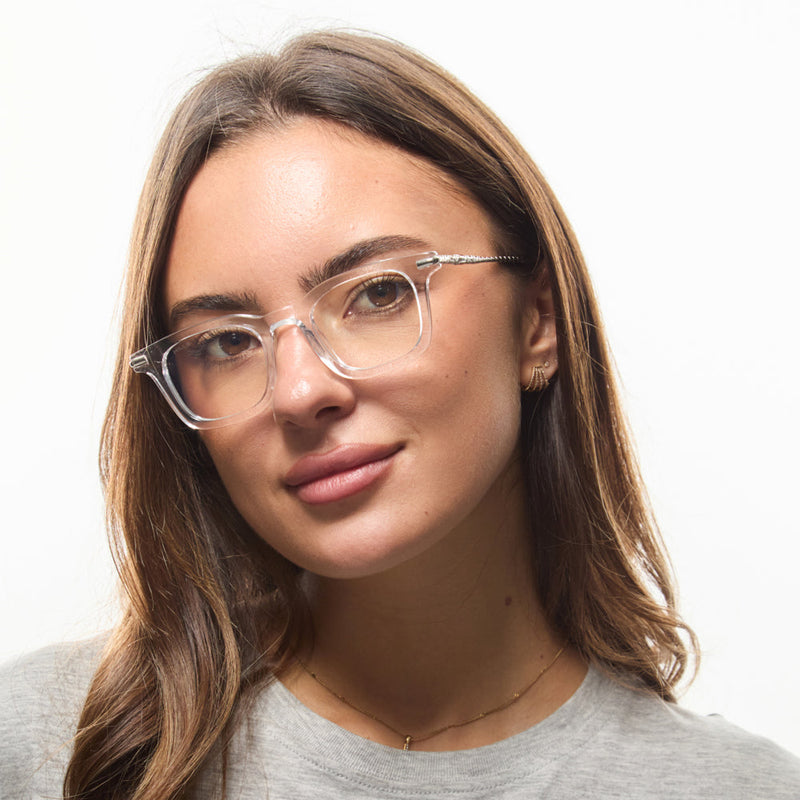 H3 Hampton Blue Light Blockers in Crystal | HILLS Eyewear
