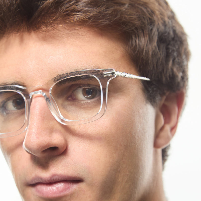 H3 Hampton Blue Light Blockers in Crystal | HILLS Eyewear